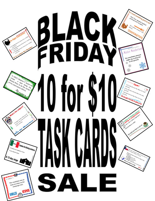 Task Cards Set (10 for $10) - Amped Up Learning