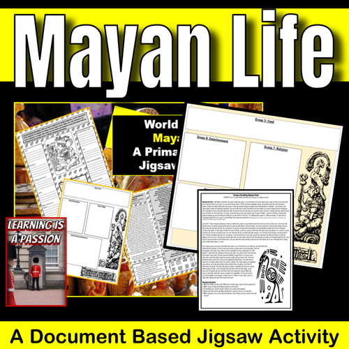 World History | Mesoamerica Mayan Life | Primary Source Jigsaw Activity ...
