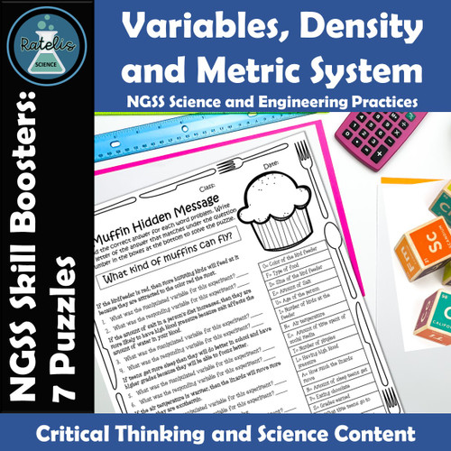 Variables, Density and Metric System Review Puzzles NGSS SEP Skill ...