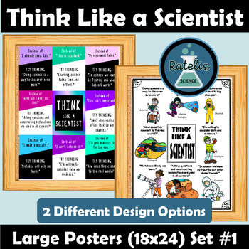 Set 1 Growth Mindset For Science Classroom Posters Decoration Large ...