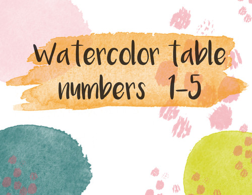 Watercolor table labels! - Amped Up Learning