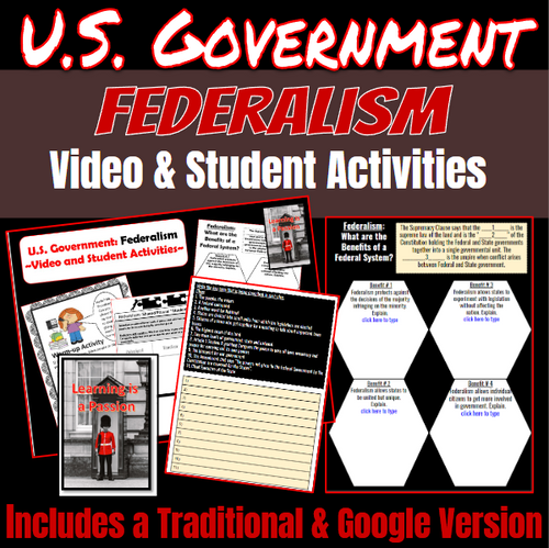 U.S. Government | Federalism | Video & Student Activities - Amped Up ...