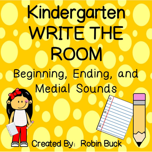 Write the Room- Beginning, Ending, and Medial Sounds - Amped Up Learning
