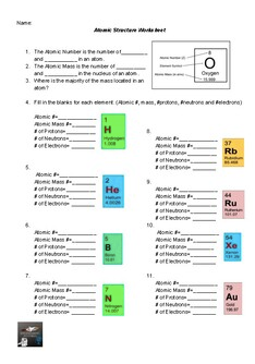 basic atomic structure answer key
