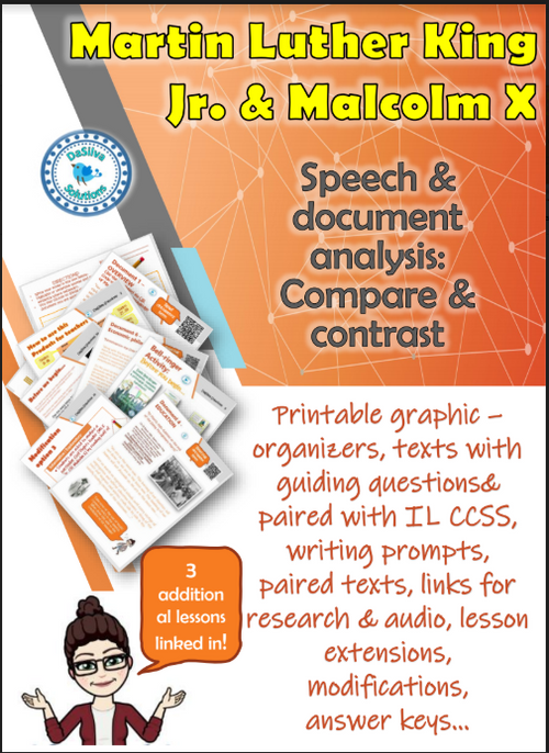 Civil Rights Gallery Walk - Doc Analysis - compare contrast MLK Jr ...