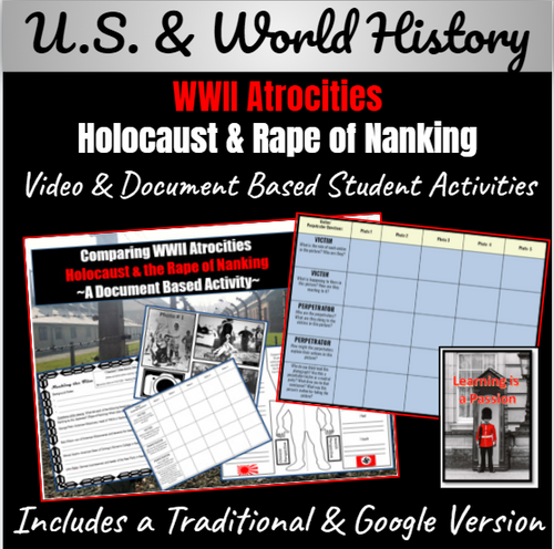 WWII Atrocities | Holocaust and Rape of Nanking Document-Based Activity ...