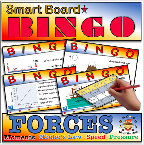 Forces - Smart Board Bingo for Middle School Science - Amped Up Learning
