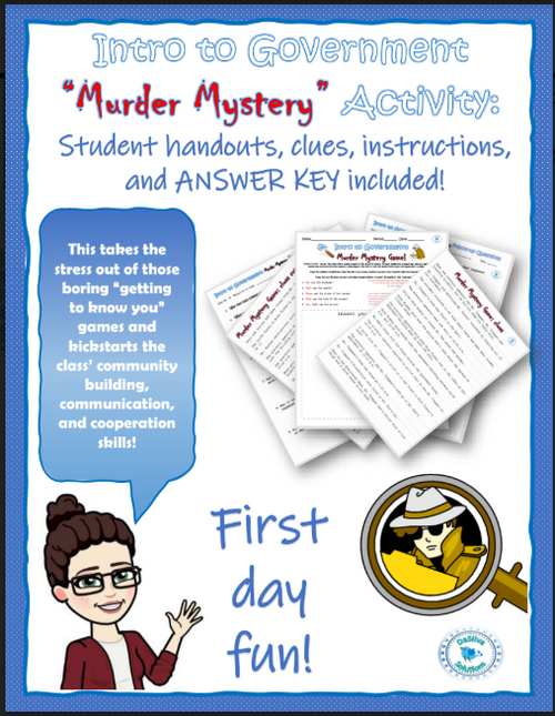 Introduction to Government: Murder Mystery Game