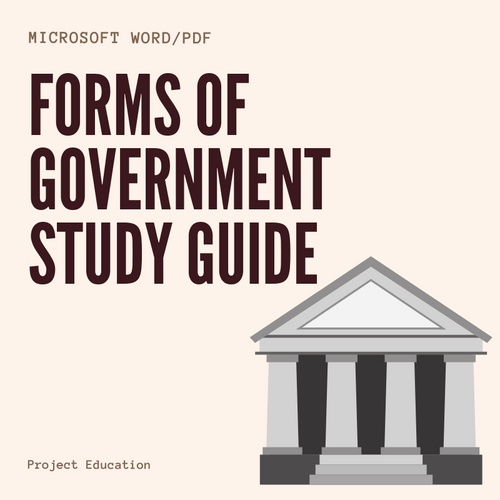 Forms of Government Study Guide - Amped Up Learning
