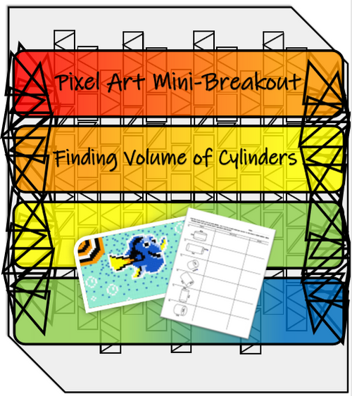 Volume of Cylinders Pixel Art- Mini Breakout - Amped Up Learning