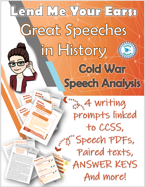 "Lend Me Your Ears" Cold War Speech Analysis: 4 prompts linked to CCSS ...