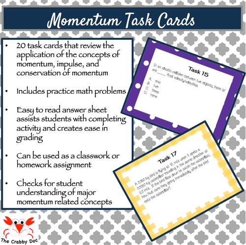 Momentum Task Cards - Amped Up Learning