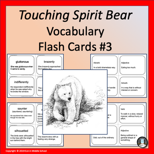 Touching Spirit Bear Vocabulary Flashcards Set #3 - Amped Up Learning
