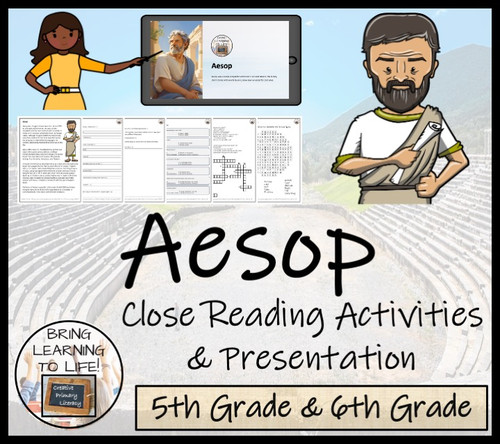 Aesop Close Reading Comprehension Activities | 5th Grade & 6th Grade ...