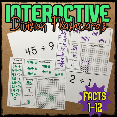 Interactive Division Flashcards - Amped Up Learning