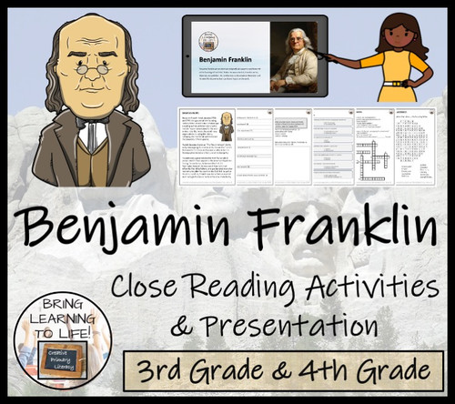 Benjamin Franklin Close Reading Comprehension Activities | 3rd Grade ...