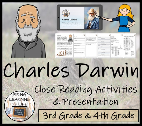 Charles Darwin Close Reading Comprehension Activities | 3rd Grade & 4th ...