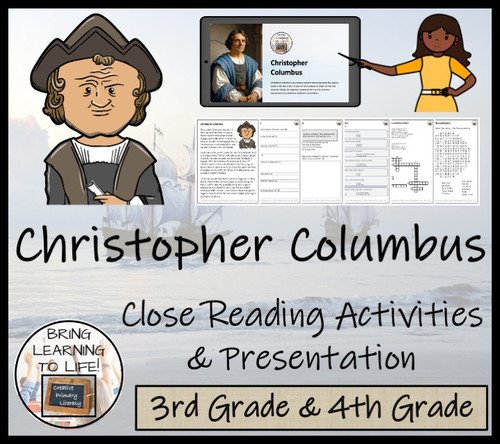 Christopher Columbus Close Reading Comprehension Activities | 3rd & 4th ...