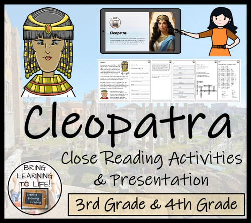 Cleopatra Close Reading Comprehension Activities | 3rd Grade & 4th ...