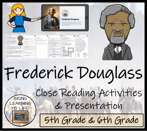 Frederick Douglass Close Reading Comprehension Activities | 5th & 6th ...