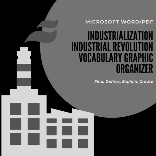 Industrialization/Industrial Revolution Vocab Graphic Organizer - Amped ...