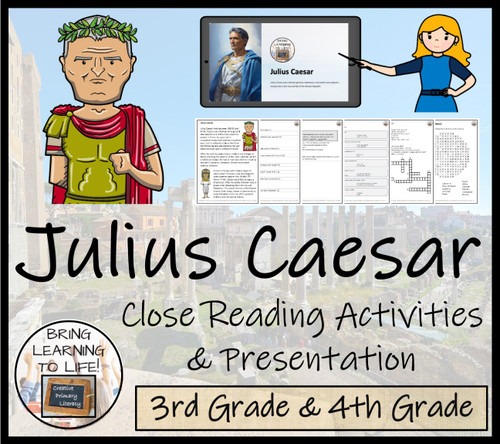 Julius Caesar Close Reading Comprehension Activities | 3rd Grade & 4th ...