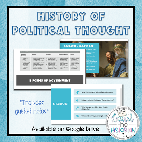 History of Political Philosophy PowerPoint & Guided Notes - Amped Up ...