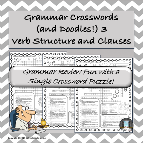 Grammar Crosswords (and Doodles!) 3 Verb Structure and Clauses - Amped ...