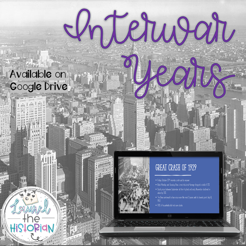 Interwar Years 1920s-1930s PowerPoint with Scaffolded Notes [Editable ...
