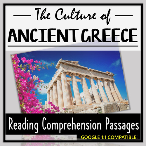 Ancient Greece Reading Comprehension- The Culture of Ancient Greece ...