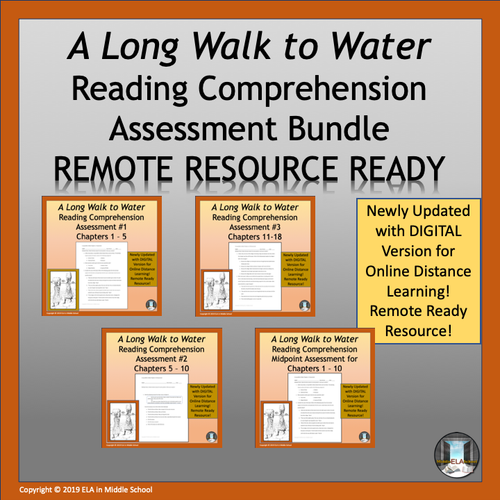 A Long Walk to Water Reading Comprehension Assessment Bundle With ...