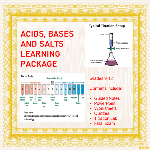 Acids, Bases and Salts Learning Activities (Distance Learning) - Amped ...