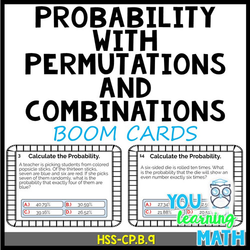 Probability with Permutations and Combinations: Digital BOOM Cards - 20 ...