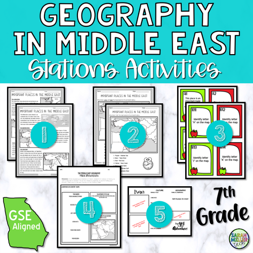 Geography in Southwest Asia Stations Activities (SS7G5, SS7G5a, SS7G5b ...