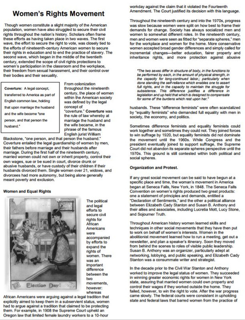 Civil Rights Lesson Through Time and Song (Women's movement) - Amped Up ...