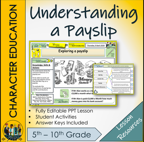 Exploring a Payslip - Pay Cheque - Amped Up Learning