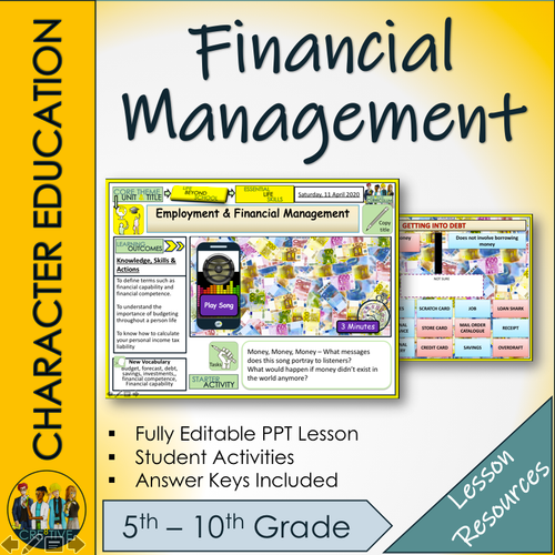 Employment and Financial Management Lesson - Amped Up Learning