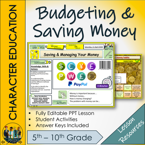 Saving and managing Money Lesson - Amped Up Learning