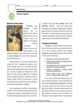 Biography: Thomas Aquinas - Amped Up Learning