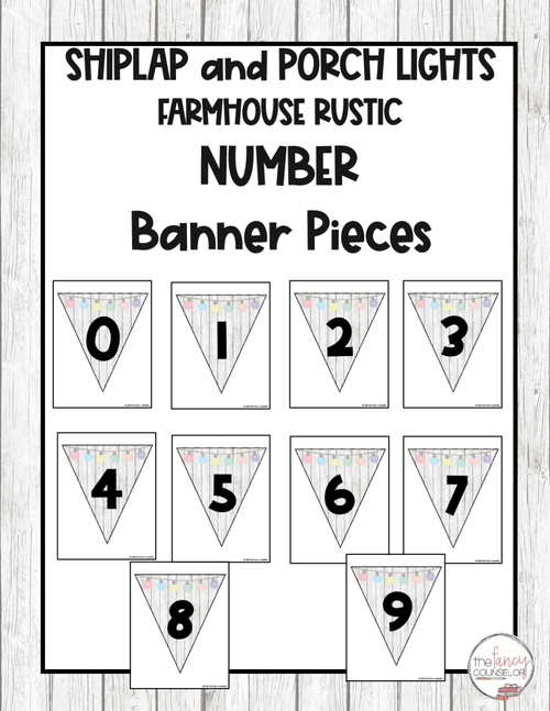 Farmhouse Rustic Banner Numbers Classroom Decor - Amped Up Learning