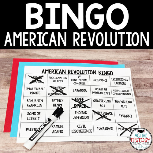 American Revolution BINGO - Amped Up Learning