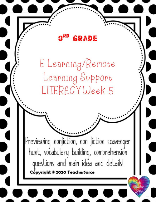3rd Grade Literacy Activities Week 5 - Amped Up Learning