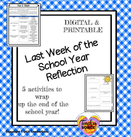 End of the Year School Reflection - Amped Up Learning