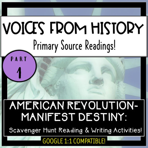 US History DISTANCE LEARNING- Primary Source Reading Skills! (Part 1: ...