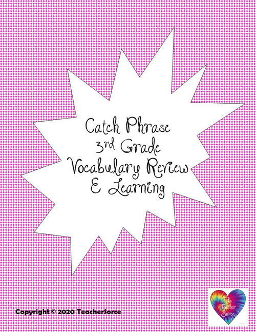 Week of Vocabulary Activities (3rd Grade Math Based)