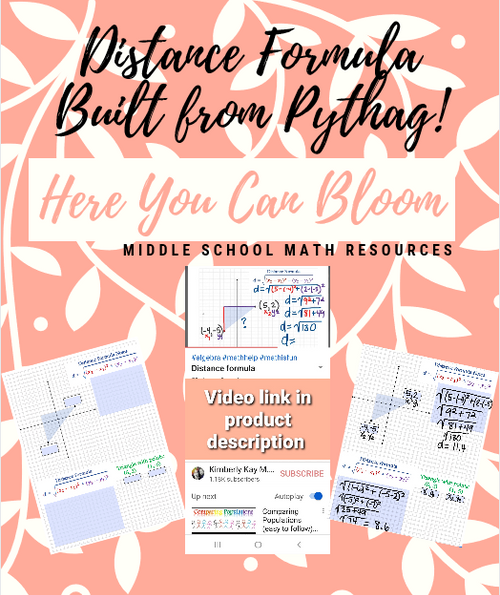 Distance Formula Instructional Video & Editable Notes - FREE