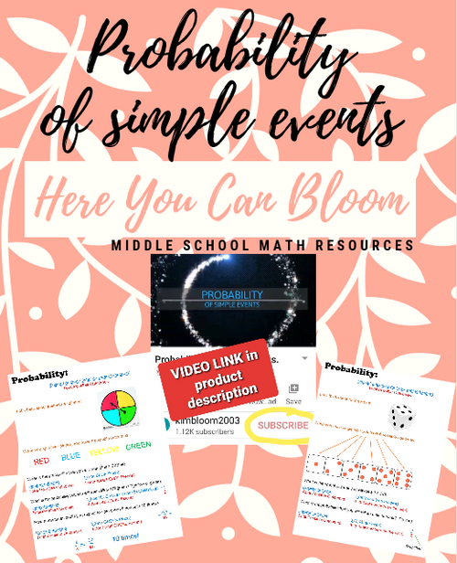 Probability of Simple Events Video & Hint Cards - FREE