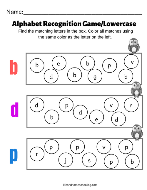 Lowercase Recognition Game