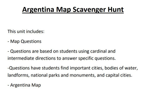 South America Map Scavenger Hunt - Amped Up Learning