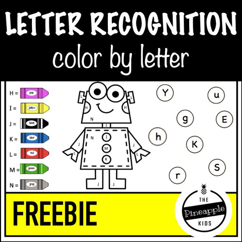 Letter Recognition - Color By Letter - FREE